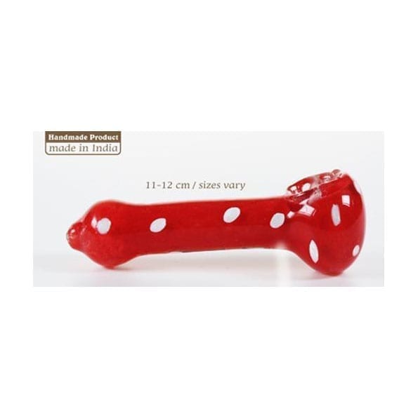 3G Red Polka Dot Peanut Pipe - Cone Piece